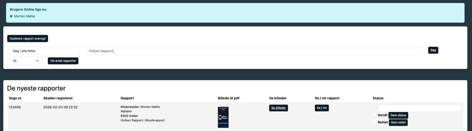 eDoc Rapport – Mobil rapporterings-app til skadeservice ...